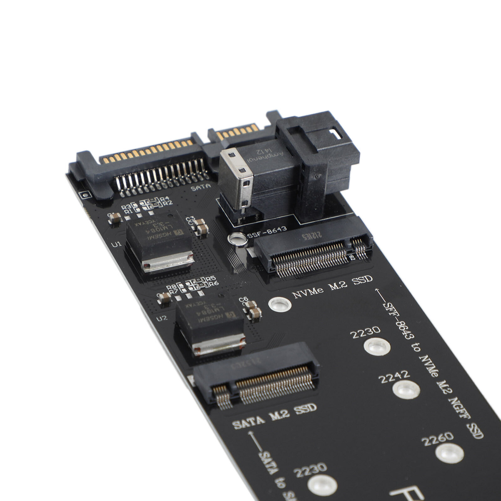 M2 Hard Drive SFF-8643 to U2 NGFF M-Key to HD SAS NVME PCIe SSD SATA ...