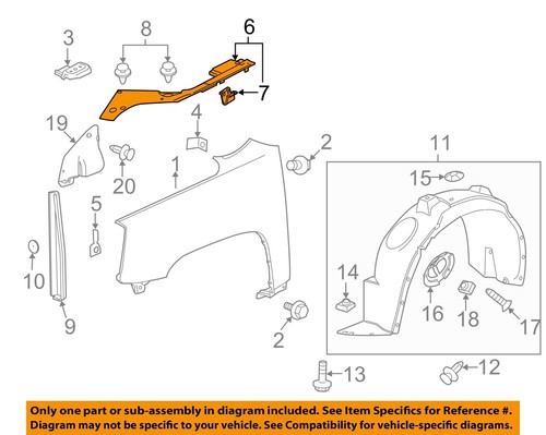 GM OEM 10-17 Terrain Fender Fender Components-Cover Panel 20777668 | eBay
