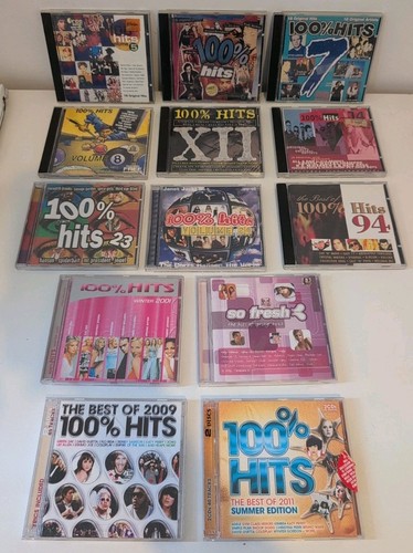 100% Hits - 5 6 7 8 12 14 23 24 1994 2009 2011 Bulk Lot - CD Album ...