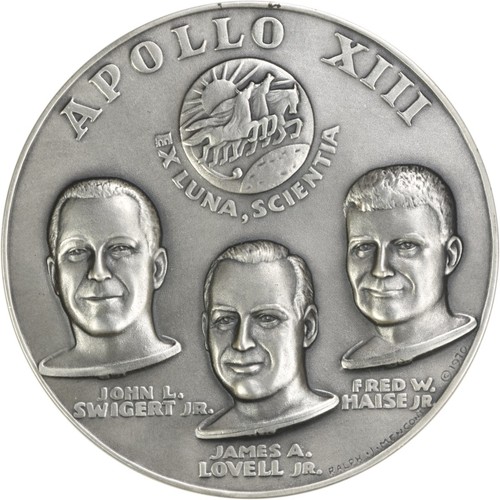 1970 Apollo 13 Commemorative Silver Medal BU Uncertified | eBay