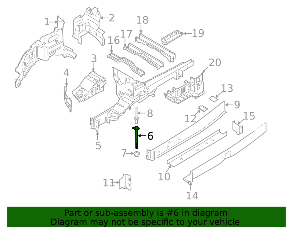Genuine Ford Rail Assembly Stud W714907-S439 | eBay
