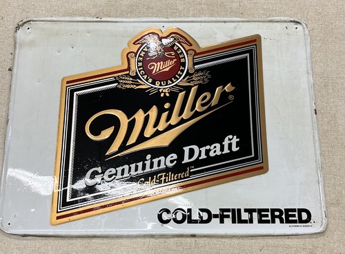 Vtg Miller Genuine Draft Beer Sign 18x 25 | eBay