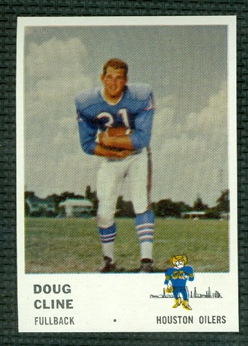 1961 FLEER FOOTBALL # 169 DOUG CLINE SP OILERS MINT PERFECT CENTERED ...