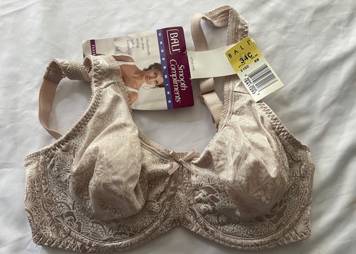 Vintage Bali Beige Underwire Bra Smooth Complements 34c New | eBay