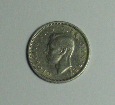 Great Britain UK SIXPENCE Coin FID 1950 DEF GR VI GEORGIVS VI:D:G:BR ...