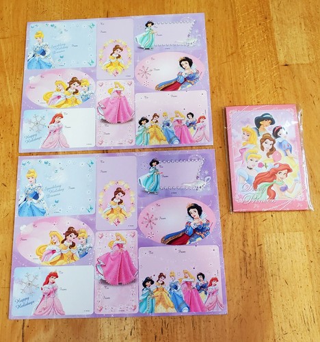 Disney Princesses Mini Envelopes + Stickers To-From Cards Supplies Made ...