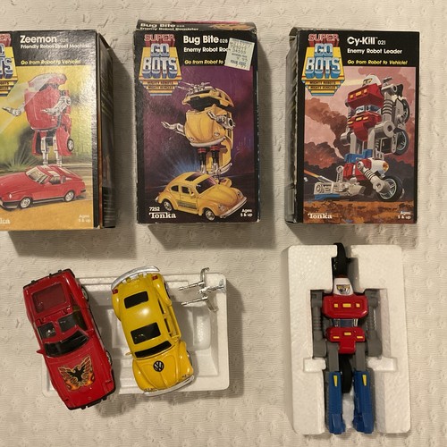 Vintage Lot Of 3 Tonka Super GOBOTS - ZEEMON, BUG BITE, & CY-KILL 1980 ...