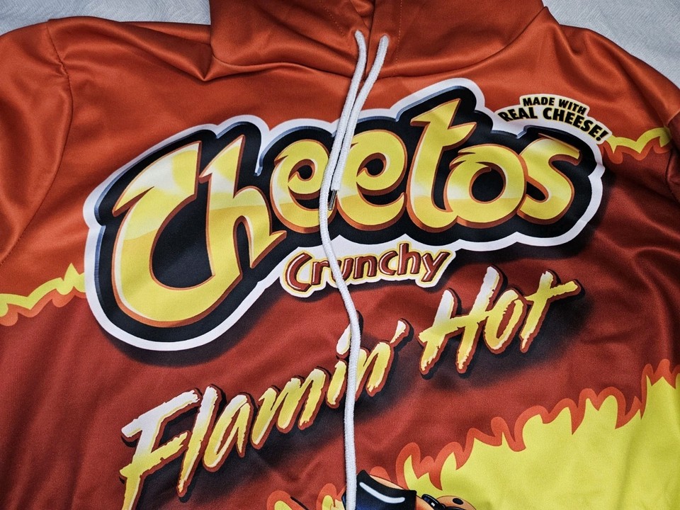 Cheetos Men's Pullover Hoodie Flaming Hot Sweatshirt, Size Large | eBay