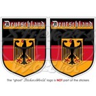 GERMANY Shield Deutschland German 75mm (3") Bumper Stickers Decals x2 ...