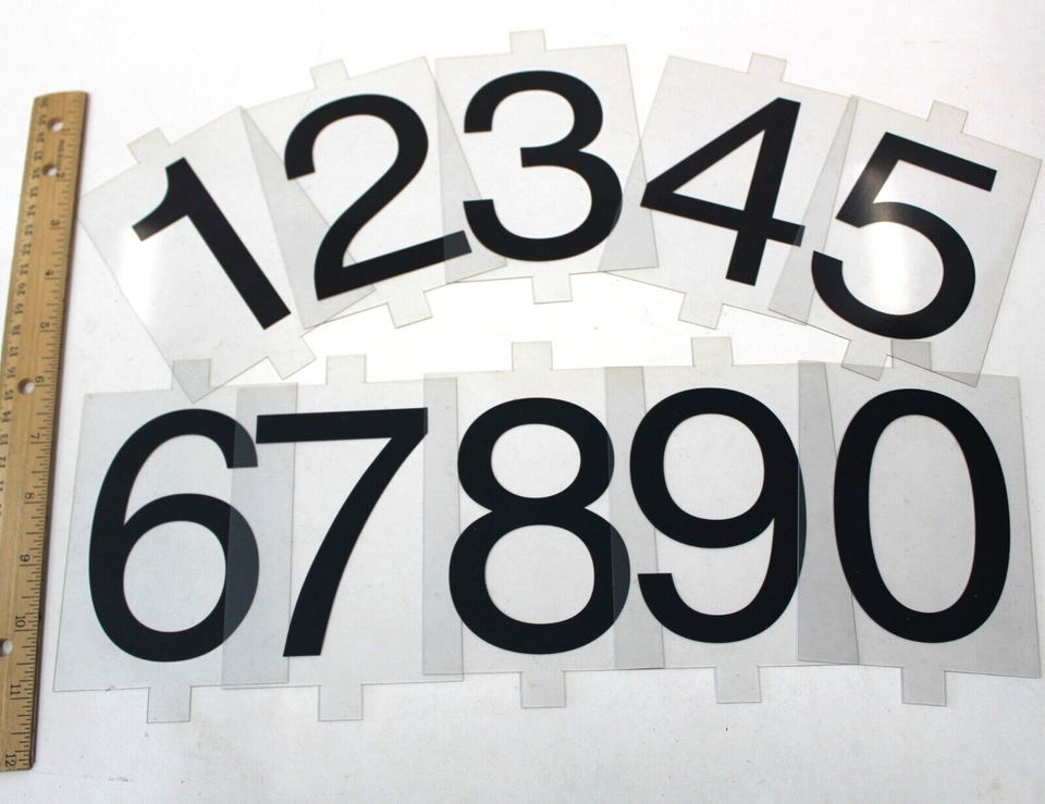 37 Plastic Outdoor Sign Board Numbers - 4" Numbers on 4 3/4" Clear ...