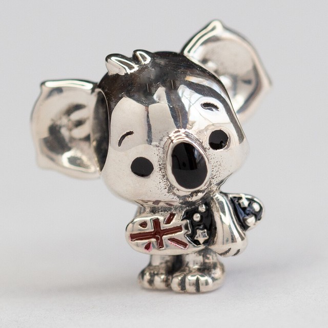 Authentic PANDORA Charm Surfing Koala 799031c01 Bead W Suede Pouch for ...