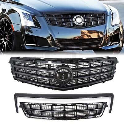 Fits 2013 2014 Cadillac ATS Front Upper Lower Grille W/Trim Molding ...
