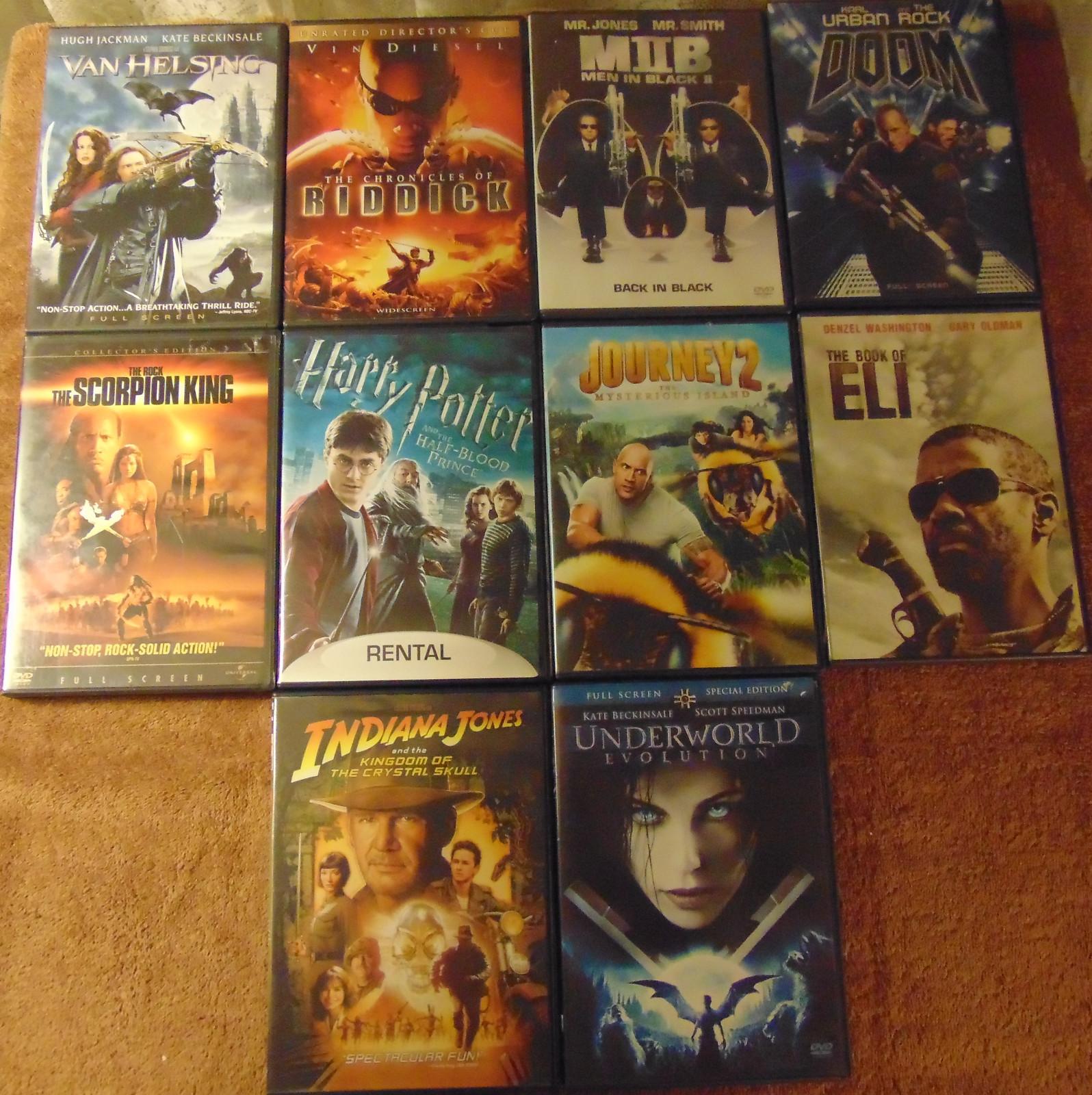 Lot of 10 SCI-FI / FANTASY DVDs - Dwayne "The Rock" Johnson Vin Diesel ...