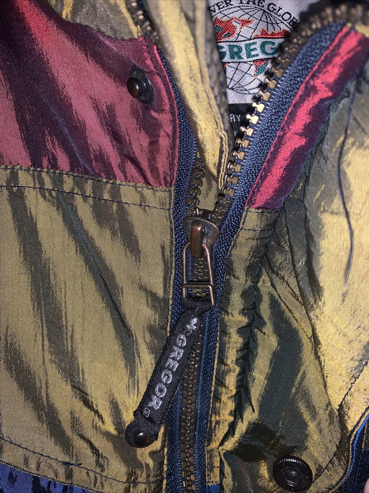 Vintage McGREGOR USA ANTI-FREEZE jacket Size L Maroon… - Gem