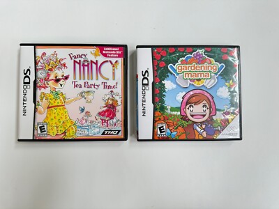 Gardening Mama (Nintendo DS, 2009)& Fancy Nancy Tea Party Game w/Manual ...