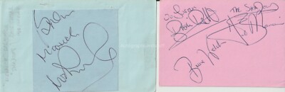 The Shadows Hand Signed Autograph Pages Hank Marvin Bruce Welch Brian ...