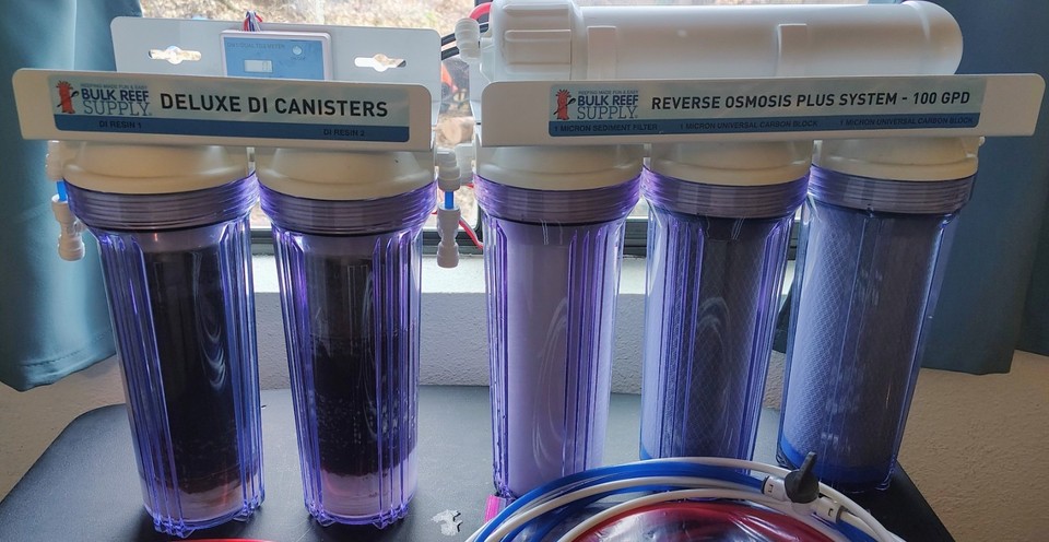 6 Stage Deluxe Plus 100 GPD RO/DI System by Bulk Reef Supply - used | eBay