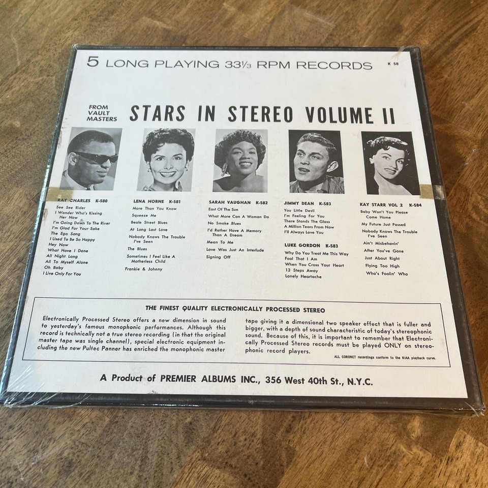 STARS IN STEREO Vol. 2 (5 LP BOX SET) Ray Charles Lena Horne - RARE NEW ...