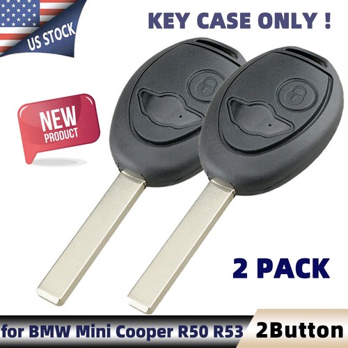 2 Remote Car Key Shell Case Fob 2 Button for BMW Mini Cooper S R50 R53 ...