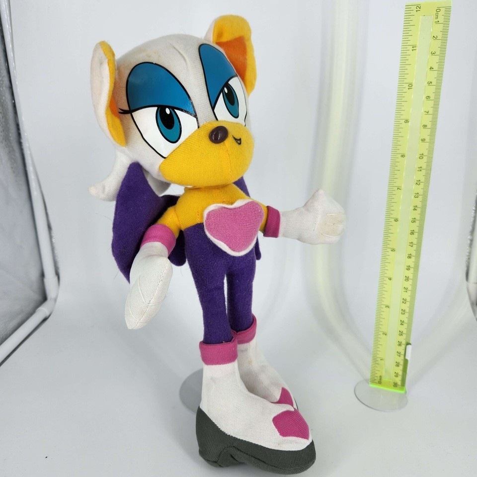 Sonic X Plush 2006 TOY NETWORK Rouge The Bat Sonic The Hedgehog 10" EXT ...