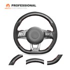 Leather Suede Car Steering Wheel Cover for Volkswagen VW Golf GTI 7 ...