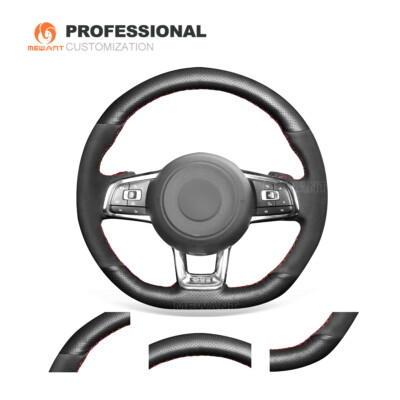 Leather Suede Car Steering Wheel Cover for Volkswagen VW Golf GTI 7 ...