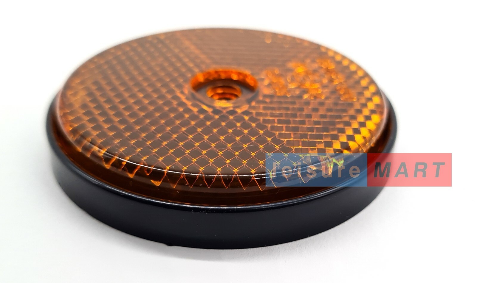 A Pair of Amber / Orange Side Reflectors Screw On Type Round for Trucks ...