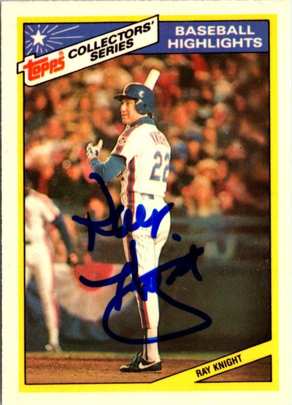 Ray Knight autographed baseball card (New York Mets) 1987 Topps ...