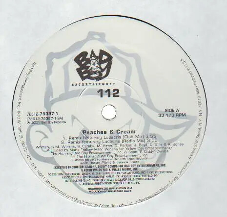 112 Peaches & Cream / Dance With Me Vinyl Single 12inch Bad Boy | eBay.de