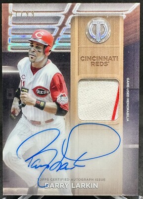 Barry Larkin 2024 Topps Tribute Baseball Tribute To Threads Auto /99 # ...