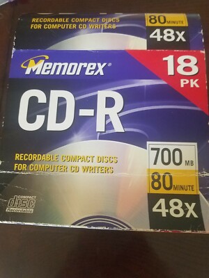 Memorex CD-R 700MB 11 of 18 Partial packBlank Recordable Discs 80 Min ...