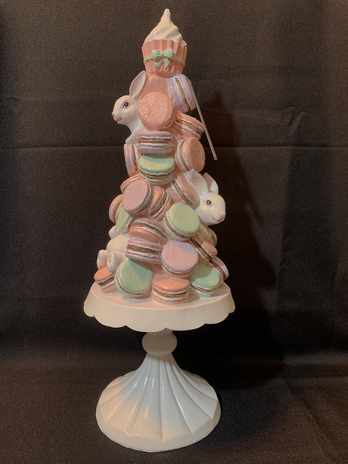 Cupcakes and Cashmere Easter Macaron Hiding Bunny Tree Cake Pedestal | eBay