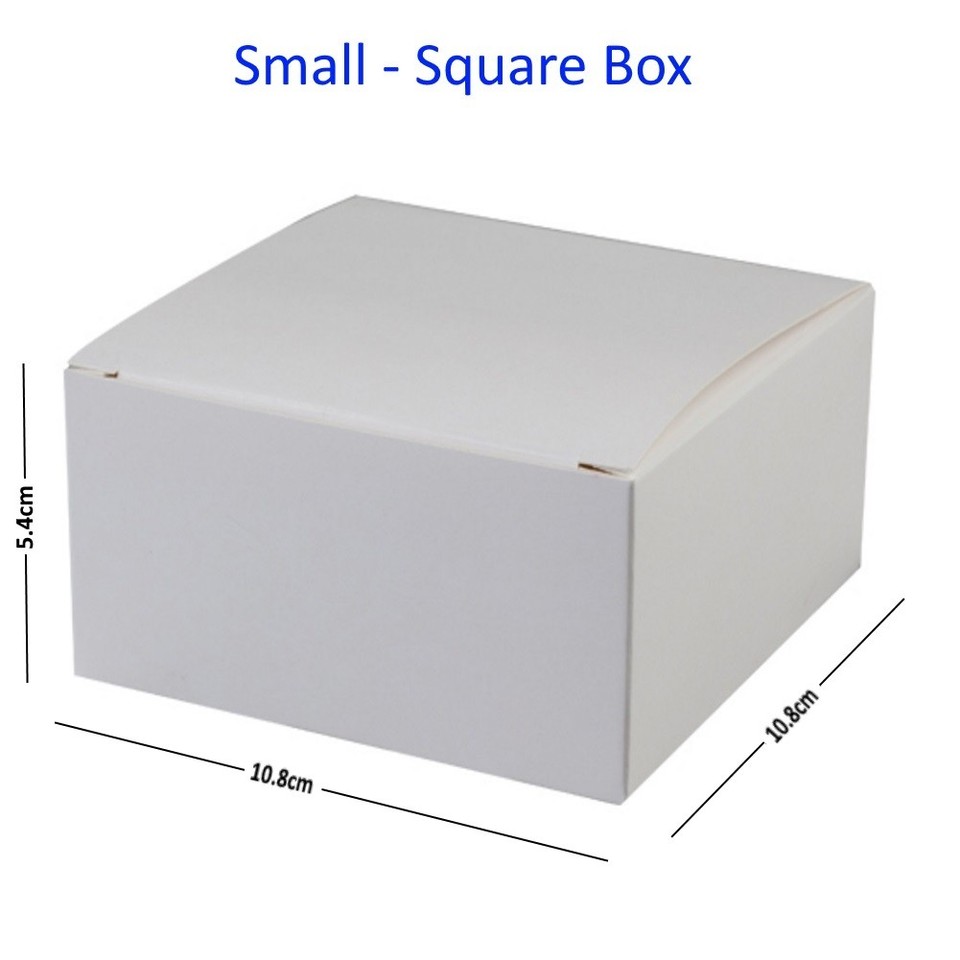 WHITE SQUARE BOXES - CARDBOARD TAKEAWAY TRAY BOX CASE PIE / CAKE SHOP ...