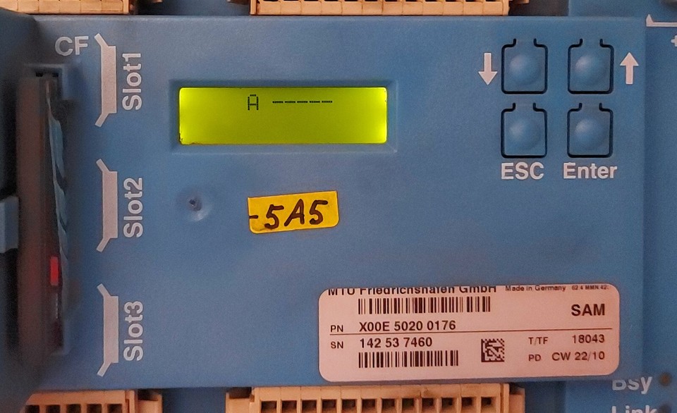 MTU Friedrichshafen X00E 5020 0176 SAM Interface Connection Controller ...