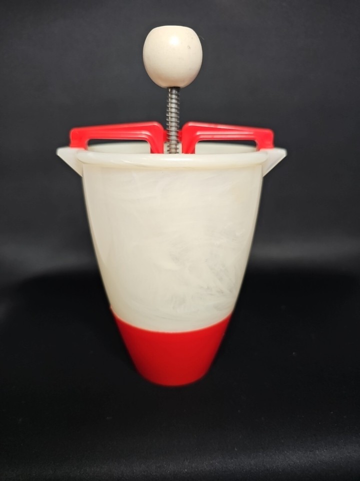 Popeil’s Donut Maker Dropper Doughnut Marbled White Red Plastic | eBay
