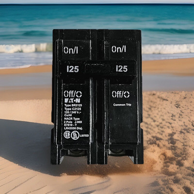 NEW Cutler Hammer Eaton BR2125 125 Amp 2 Pole Circuit Breaker Type BR ...