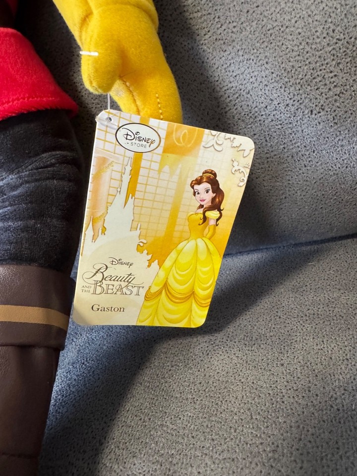 The Disney Store Beauty and Beast Gaston Plush Soft Toy | eBay UK