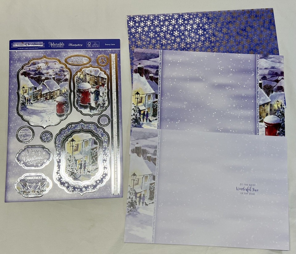6 Sets HUNKYDORY - White Christmas - Luxury Card Collection Card Making ...