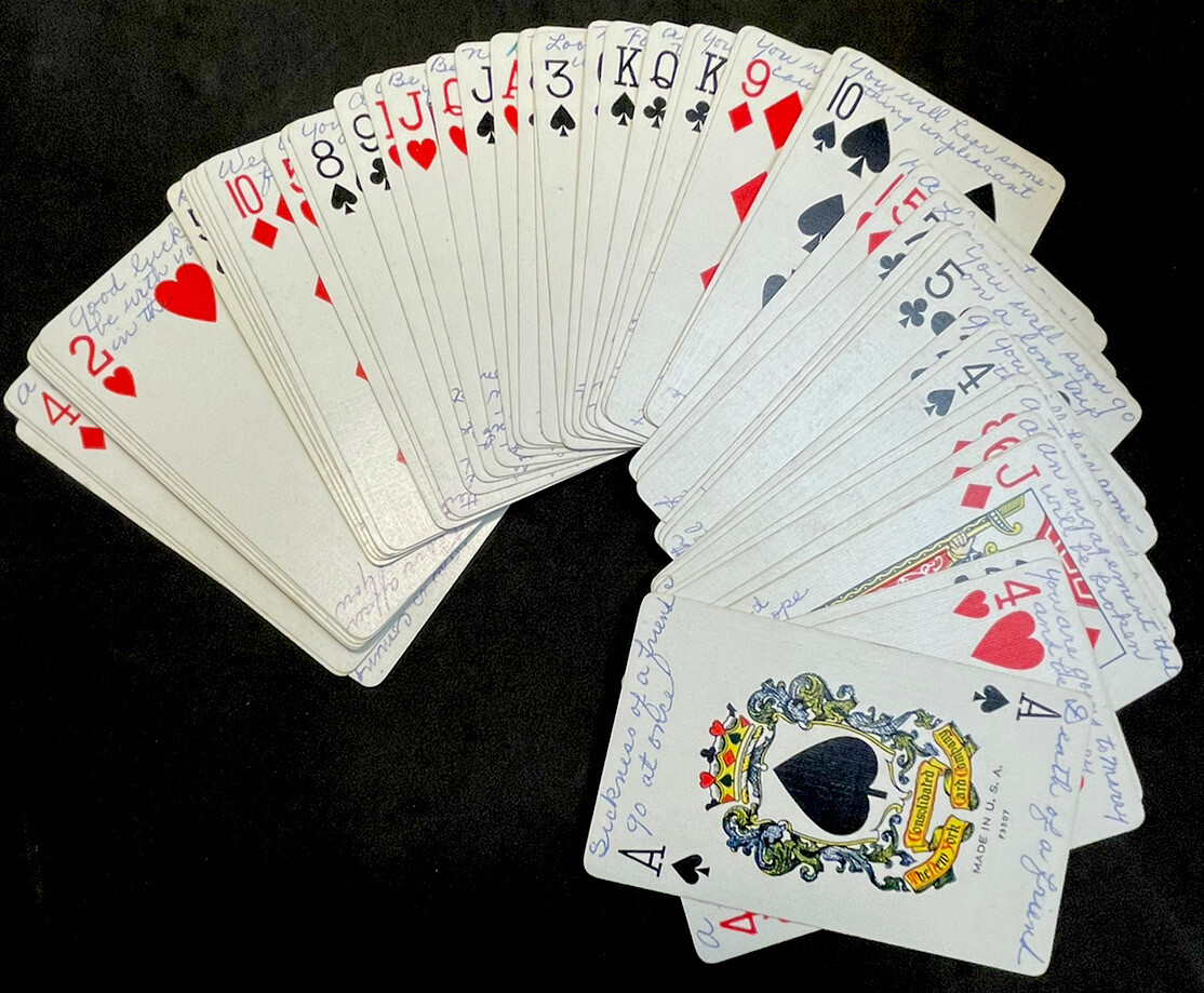 Historic Hand Written Fortune Telling Cartomancy Oracle Antique Playing ...