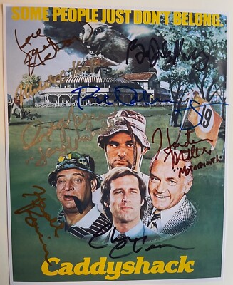 CADDYSHACK 8x10 photo cast signed by Chevy Chase Bill Murray Cindy ...