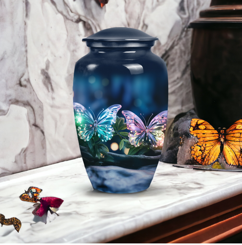 Magical Glowing Butterfly Fantasy- Cremation Urn For Adult Ashes Women ...