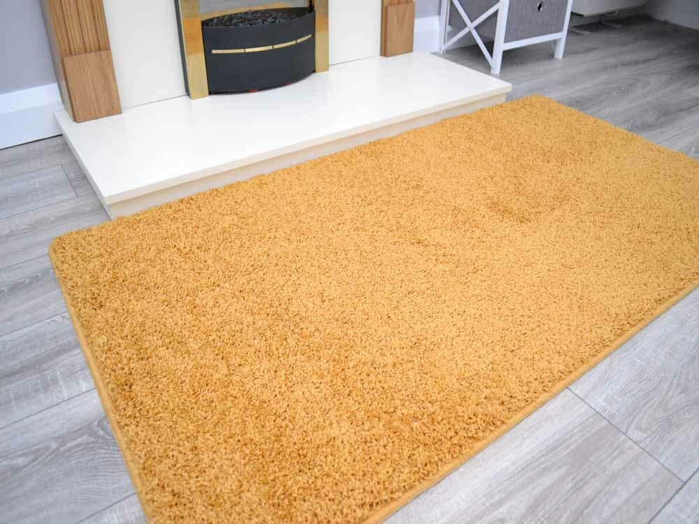 Thick Chunky Plain Washable Shaggy Hearth Rugs Non Slip Dark Light ...