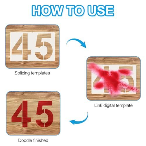 8 Inch 10Pcs Large Number Stencils 0-9 Address Number Stencil Reusable ...