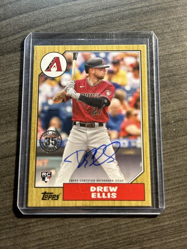 2022 Topps Update DREW ELLIS RC 35th Anniversary 1987 ON CARD AUTO ...