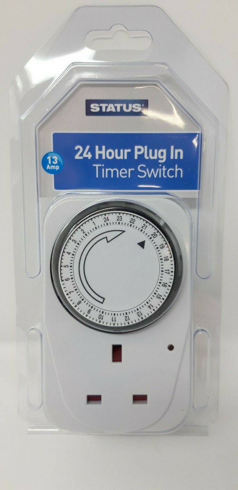 24hr Plug In Mechanical Timer Time Switch Clock Mains 13a Household 1,2 ...
