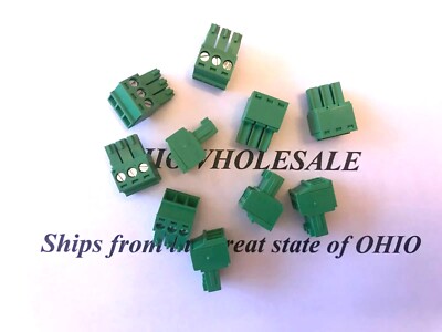 3 pin - 3 pole - 3.5mm Phoenix Connector Plug - Screw Terminal Block ...