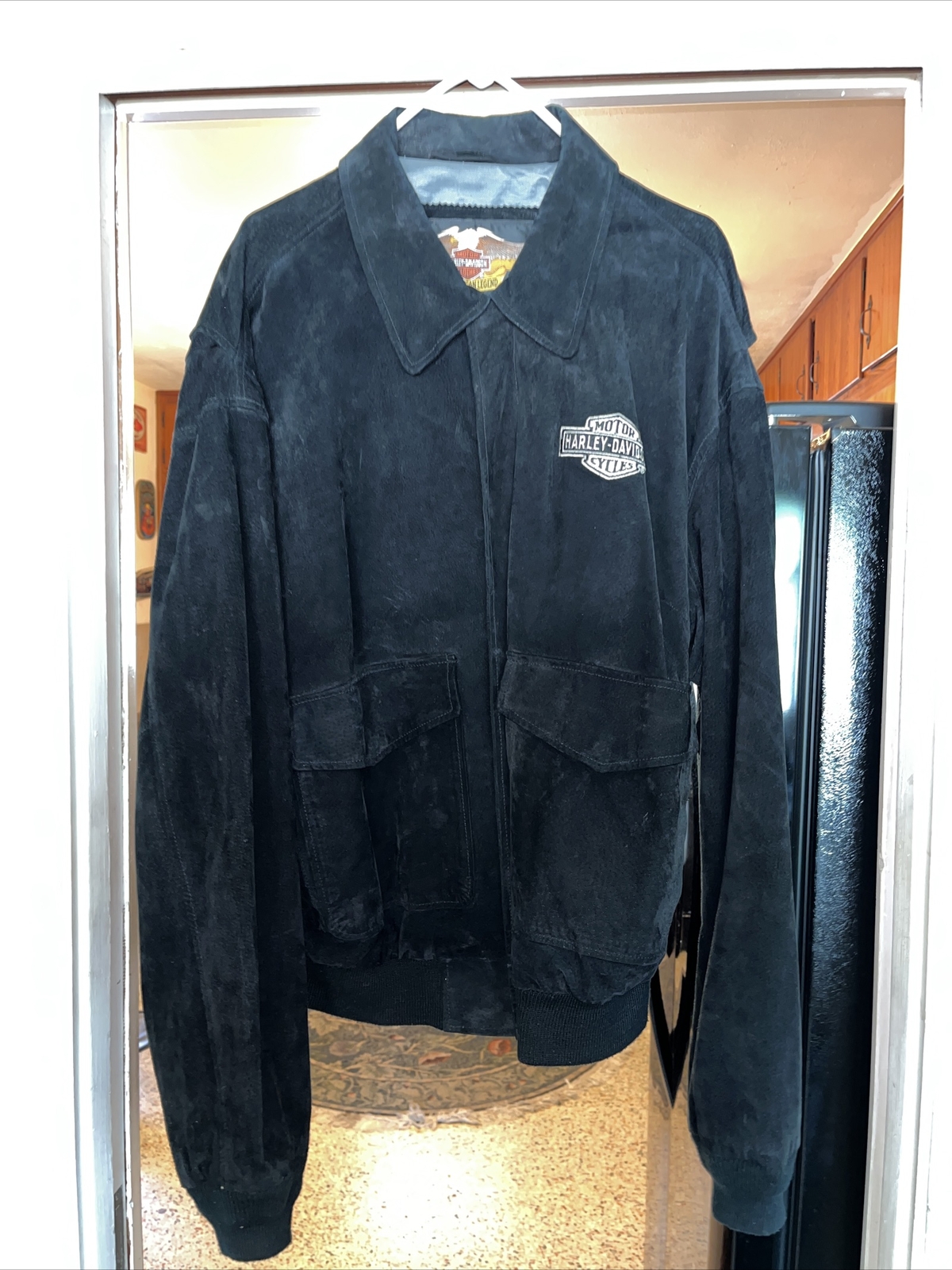 Harley Davidson HD Black Suede Leather Motorcycle Bik… - Gem