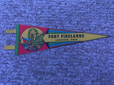 Vintage FORT FIRELANDS LAKESIDE OHIO Pennant 14" RARE | eBay