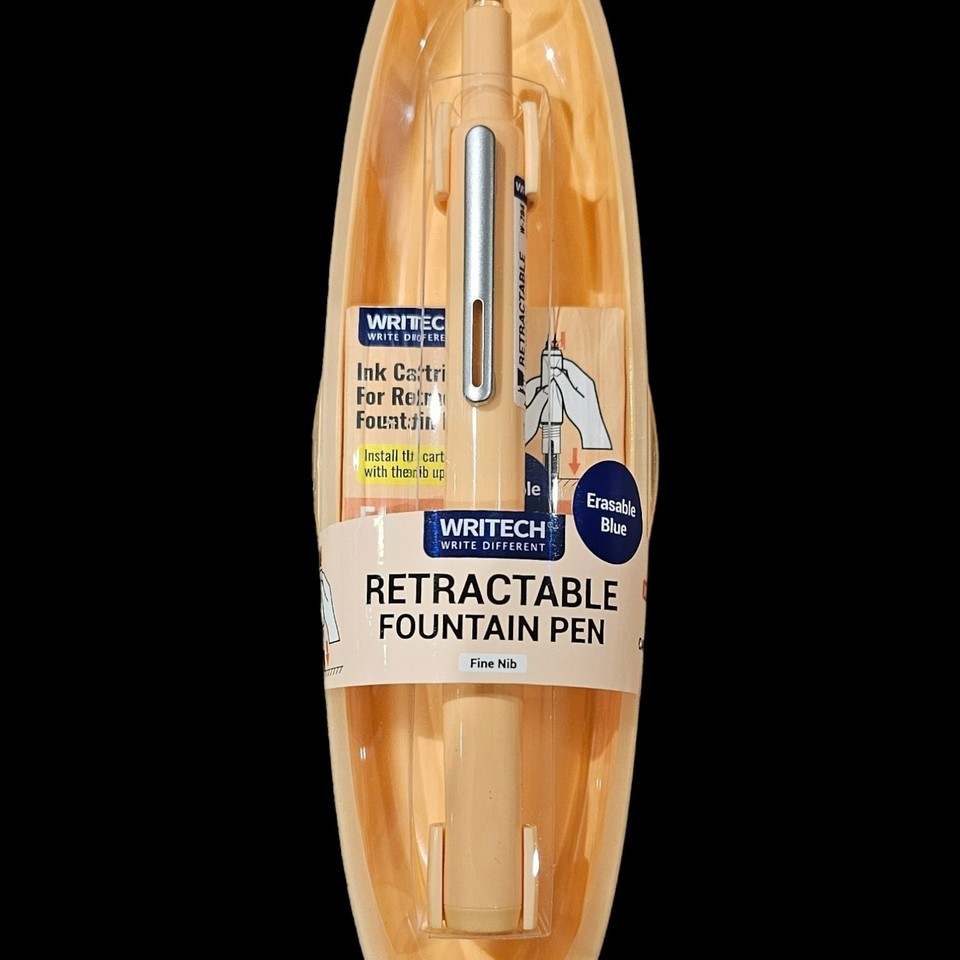 WRITECH Retractable Fountain Pen Set: Includes 5 Blue Ink Cartridges ...