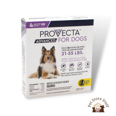 Provecta Advanced Flea & Tick Treatment for Dogs, LRG/21-55 lb, 4 ...